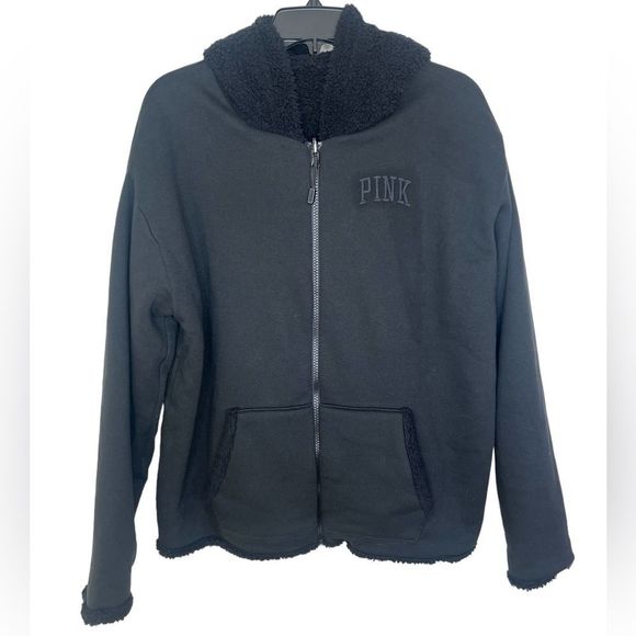 PINK Victoria's Secret | Jackets & Coats | Pinkvictorias Secret Black ...